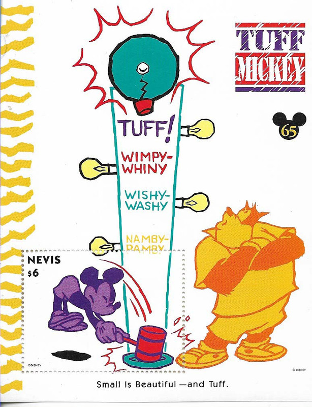 #19189 DISNEY NEVIS MICKEY TUFF FILM COMIC TALE S/SHEET MNH ...