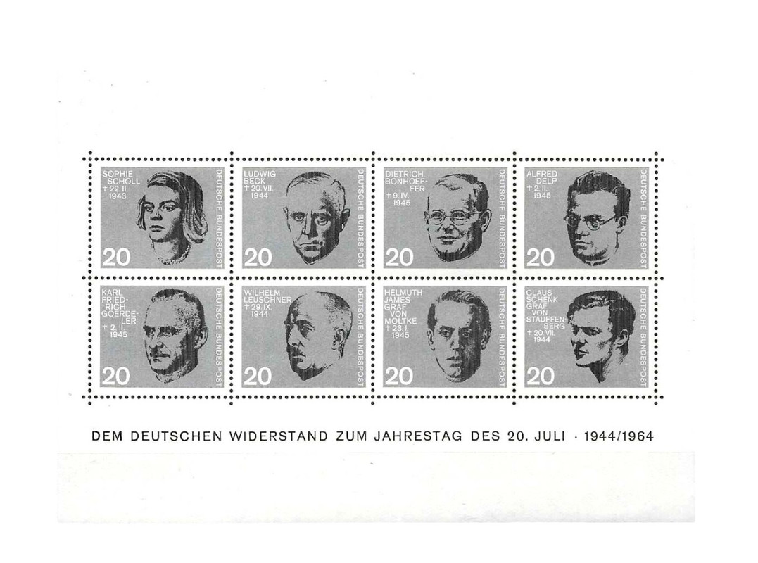 #50288 GERMANY BUNDESPOST 1964 RECONSTRUCTION S/SHEET YV BL 2 MNH ...