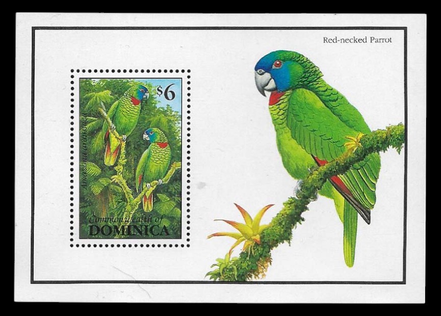#27011 DOMINICA 1993 FAUNA LOROS AVES YV BL 264 HOJA NUEVO - FILATELIA ...